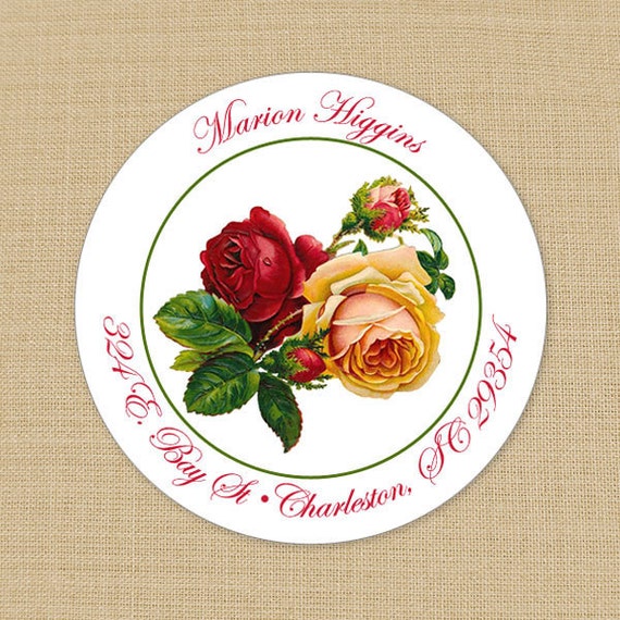 Victorian Rose Custom Address Labels or by PoshGirlBoutique