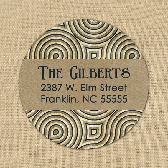 Art Deco II Custom Address Labels or Stickers by PoshGirlBoutique