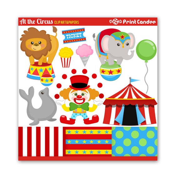 At the Circus Digital Clip Art Personal and Commercial Use