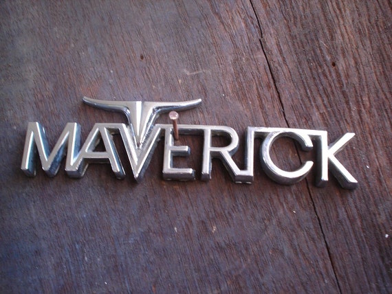 Vintage Ford Maverick Chrome Emblem
