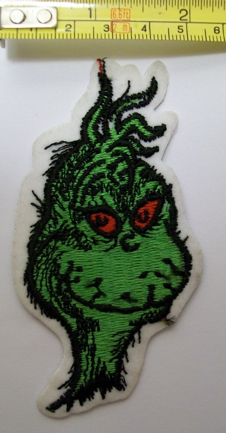 The Grinch Patch Vintage Sew on Patch The Grinch Who Stole