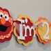 Elmo Red Yellow and Orange High Chair Banner by PaisleyGreer