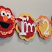 Elmo Red Yellow and Orange High Chair Banner