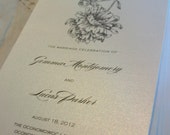 Items similar to Wedding Program - Sample of Emma - Monogram or ANY ...