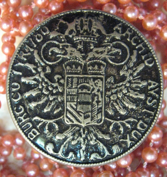 Items similar to Button w shank silver alloy Archid Avst dux Burg Co ...