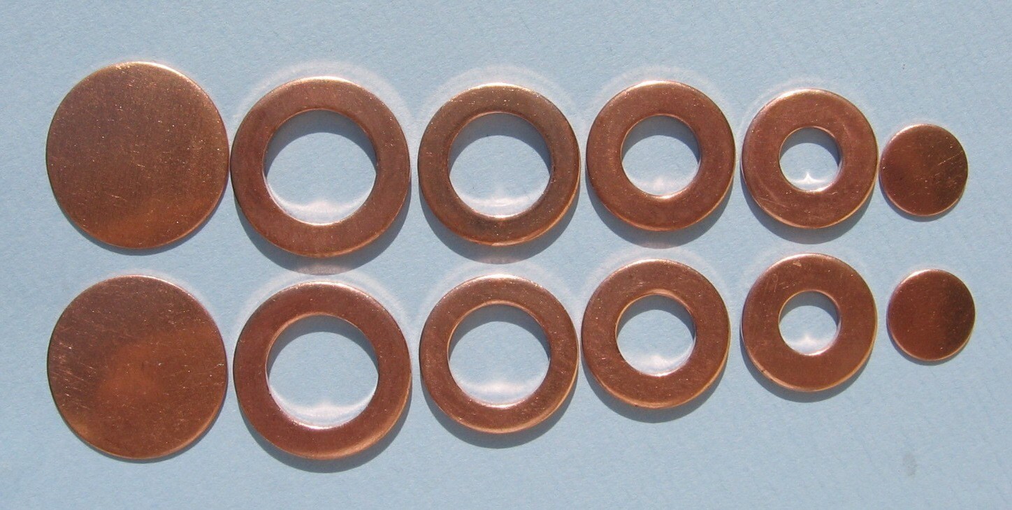 3/4 Inch COPPER Disc 22 Gauge Metal Blank STAMPING Disk Round