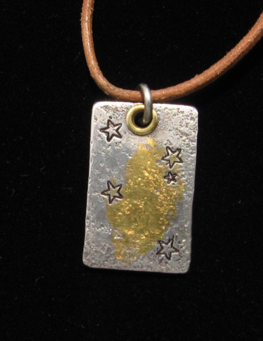 Southern Cross Constellation Sterling Silver Star Pendant with