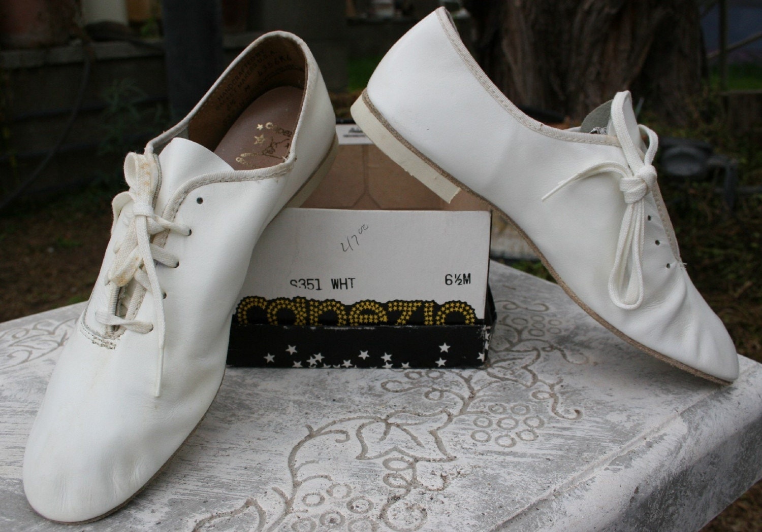 Only Tried On 1980s Capezio Full Sole White By Rainbowtrading