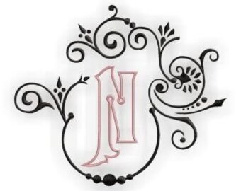 Jennifer Monogram Script Instant Download Digital Machine