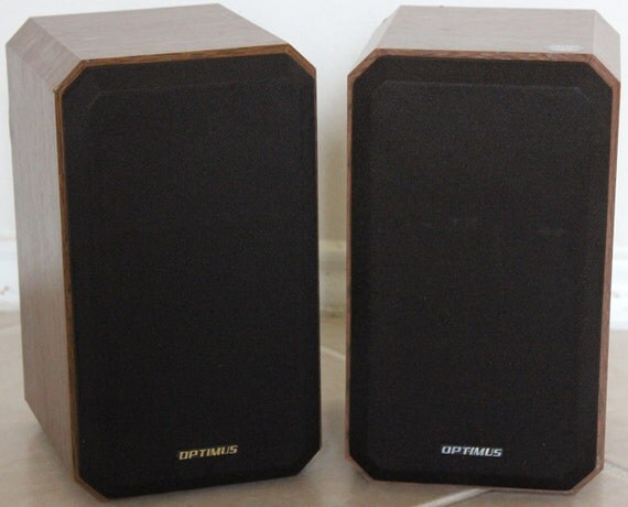 Vintage Realistic Optimus STS 50 Mini Bookshelf Speakers