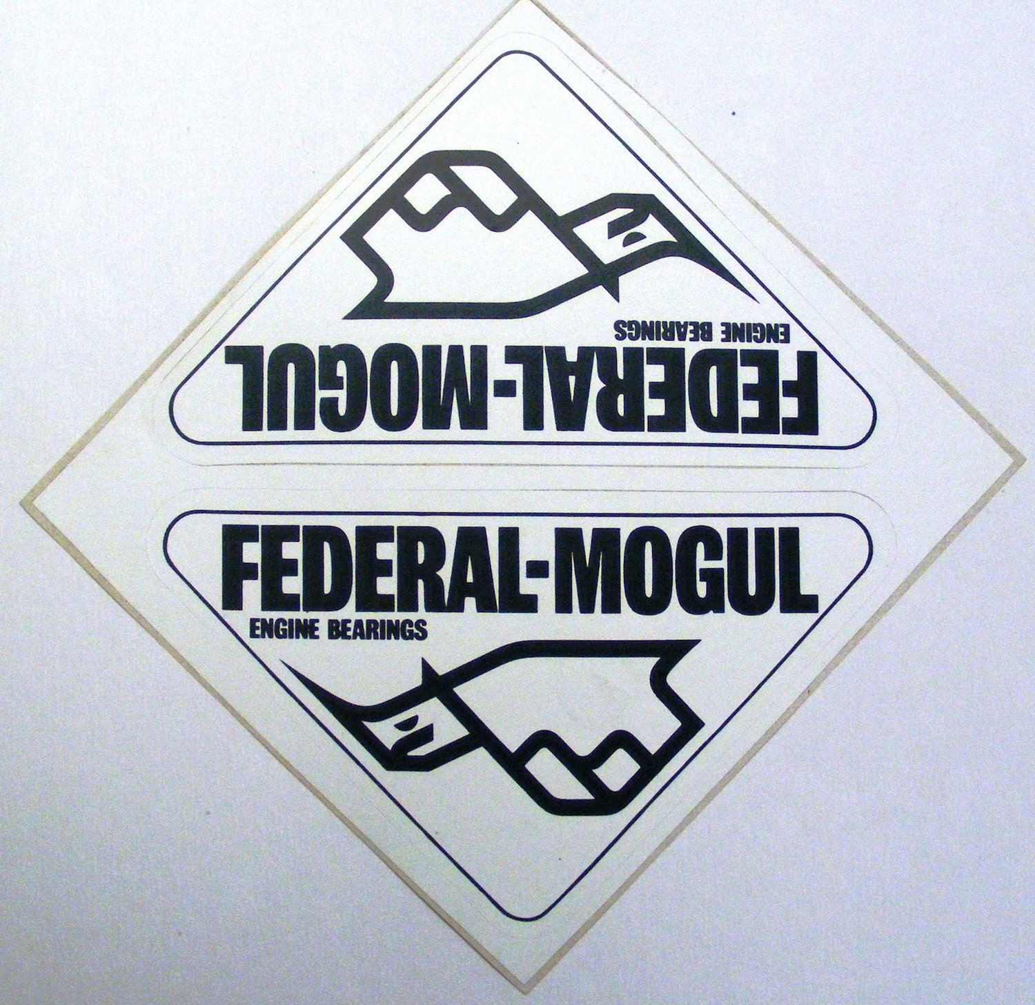 Vintage racing decal federal mogul sticker hot rod auto bumper