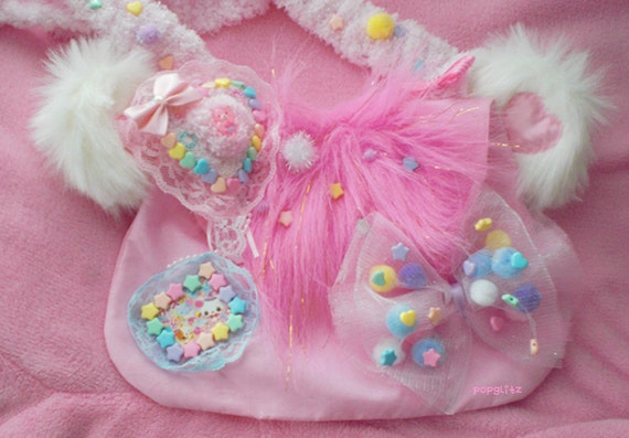 Kawaii OOAK Fairy Kei Decora Deco Pink by PopglitzBoutique on Etsy