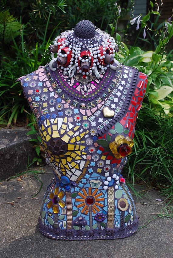 Items similar to Mosaic figure BLOOMING BUST on Etsy