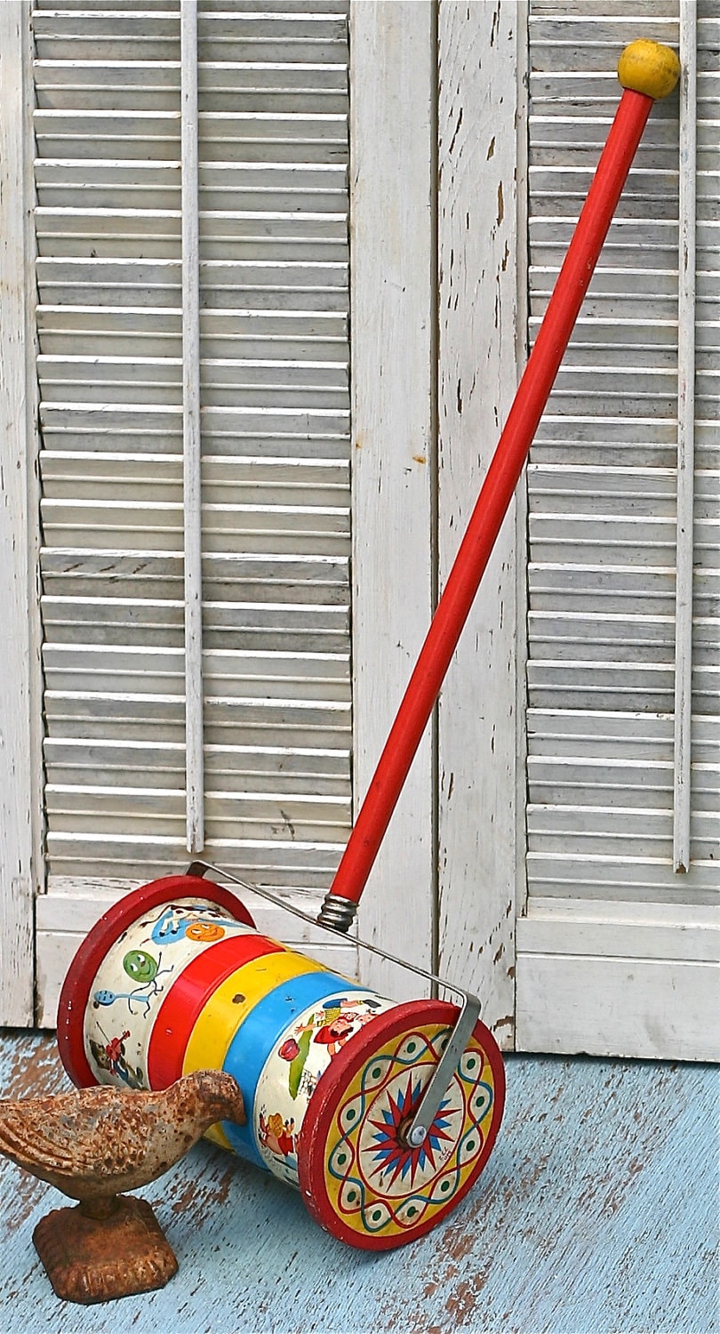 Vintage Fisher Price Musical Chime Push Toy