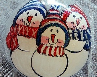 Items similar to Glittery Silver Snowman Ornament on Etsy