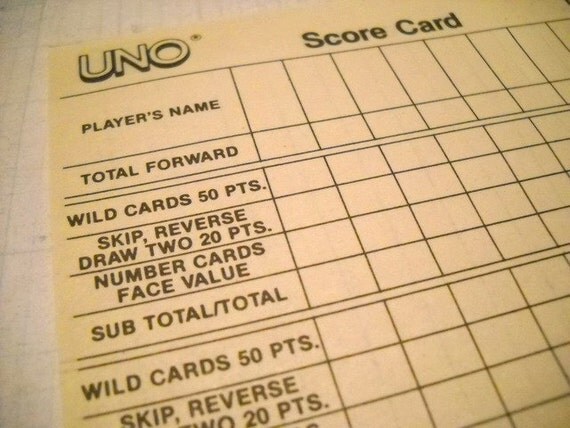 Uno Score Sheet Template Printable Uno Score Card Printable Uno Score