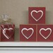 SQUARE BLOCK with red HEART for valentine and home decor