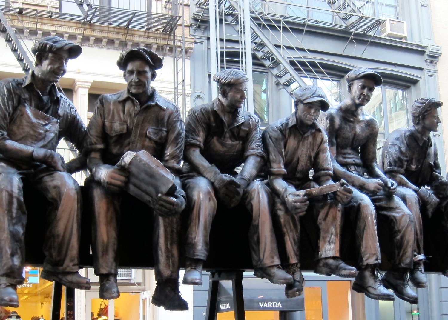 Ironworkers Photo No 2 Lunchtime on a Skyscraper NYC Flipping