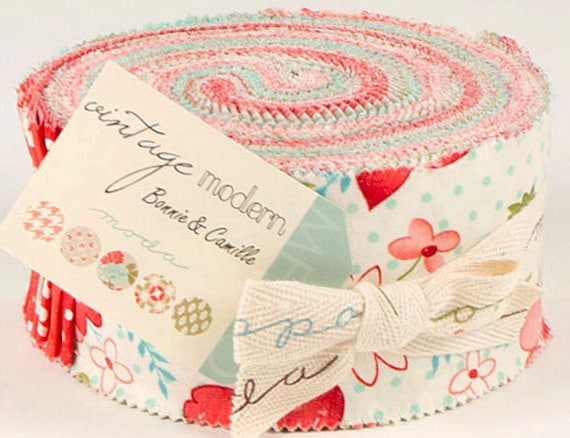 SALE VINTAGE MODERN jelly roll Moda modern quilting fabric