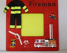 Unique firefighter frame related items | Etsy