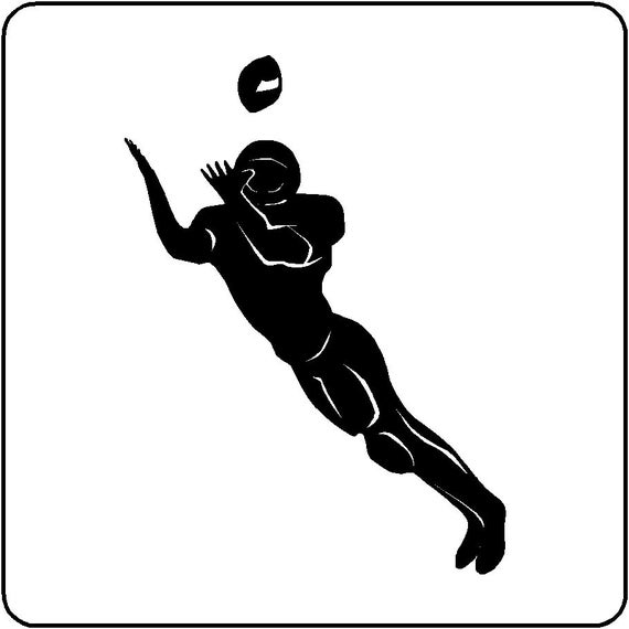 Wide Receiver Football Wall Decal Removable Football Wall