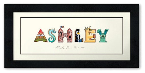 Personalized name art for children