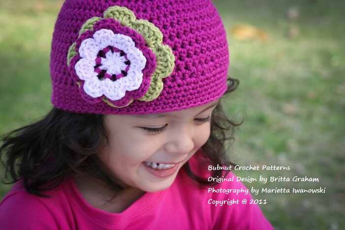 Crochet Hat Pattern Girls Easy Peasy Beanie by bubnutPatterns