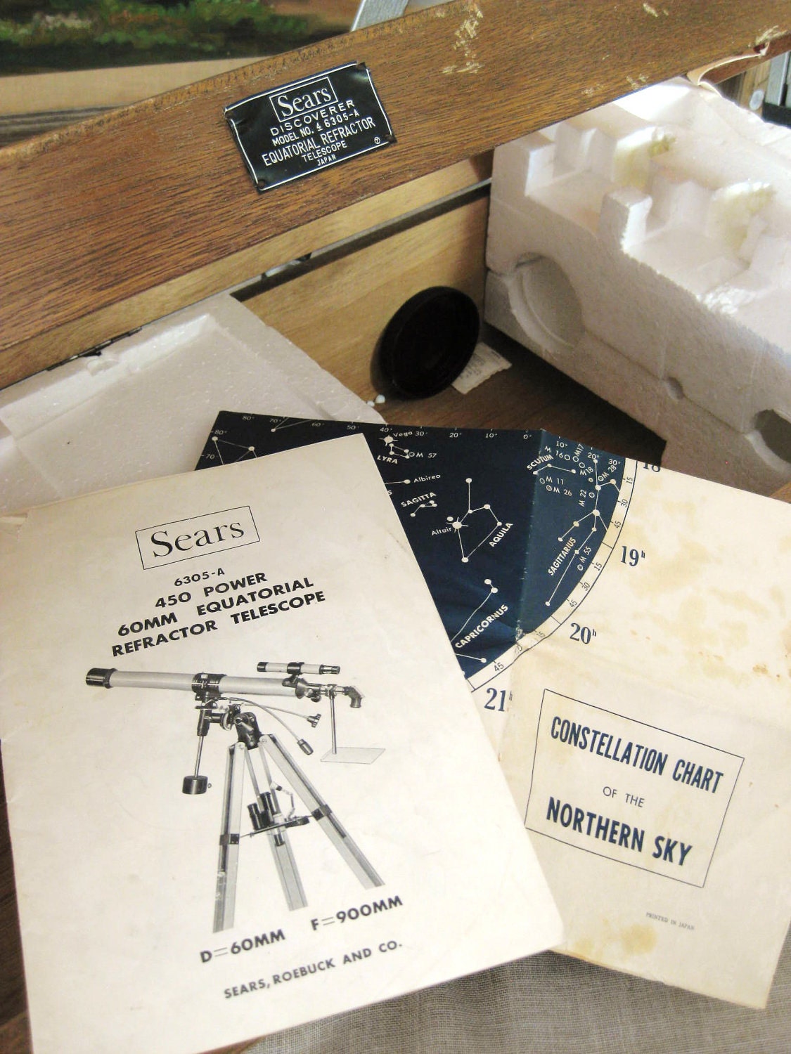 Vintage Sears 60MM Refractor Telescope Classic Vintage