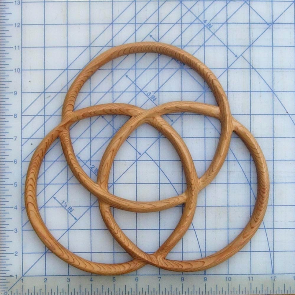 Celtic Knot of Three Circles-Trinity Knot of Integration Wood