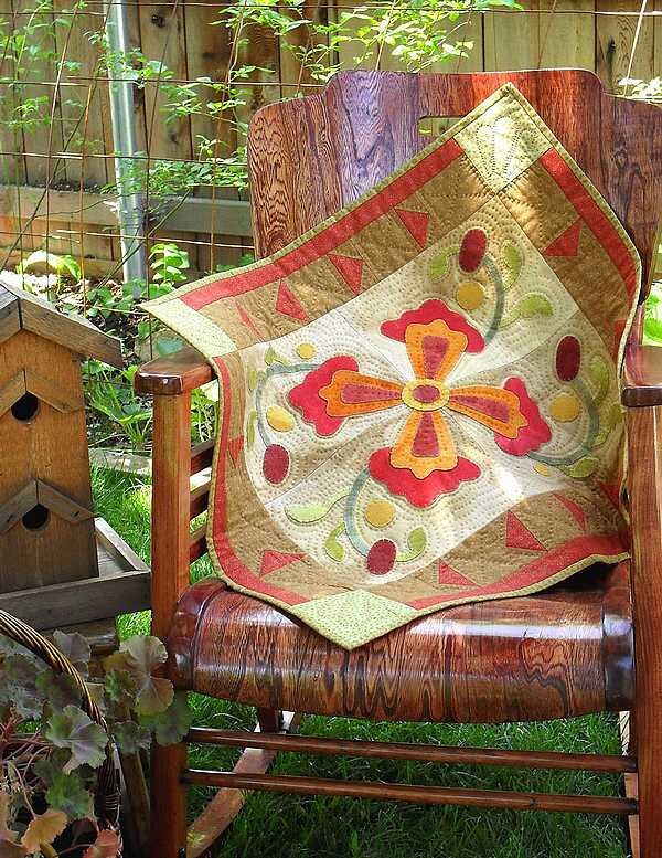 PATTERN Primitive Folk Art Wool Applique Quilt A