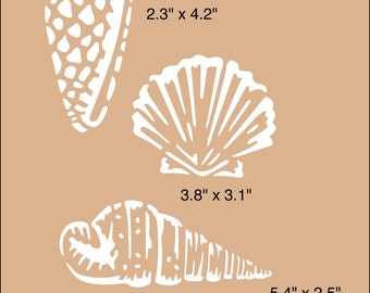Shell stencils | Etsy