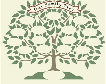 Family tree stencil | Etsy