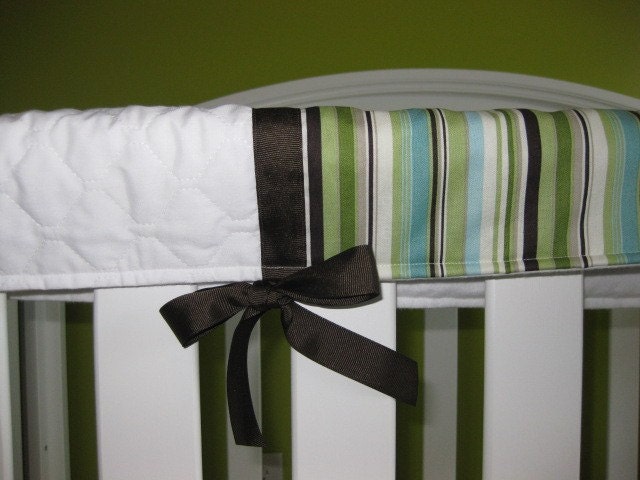 Crib Teething Guards for Convertible Cribs 3pc Green Blue