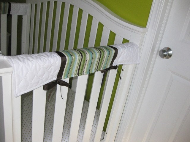 Crib Teething Guards for Convertible Cribs 3pc Green Blue