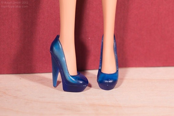 Monster High Shoes Translucent Blue Heels
