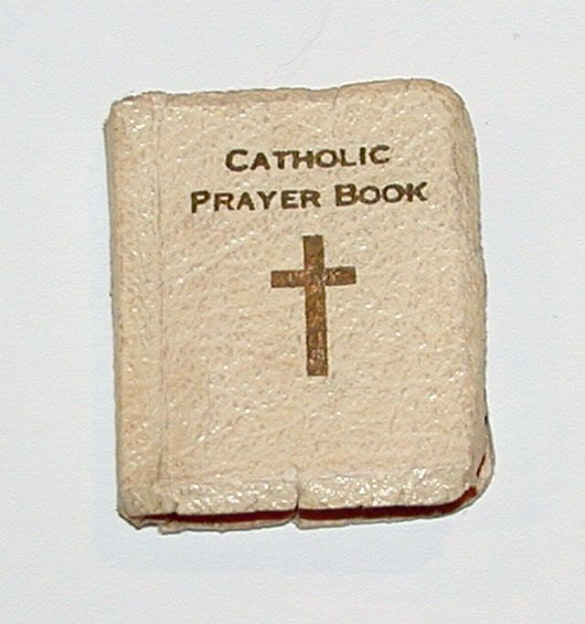 Vintage 1935 Tiny White Catholic Prayer Book Bible