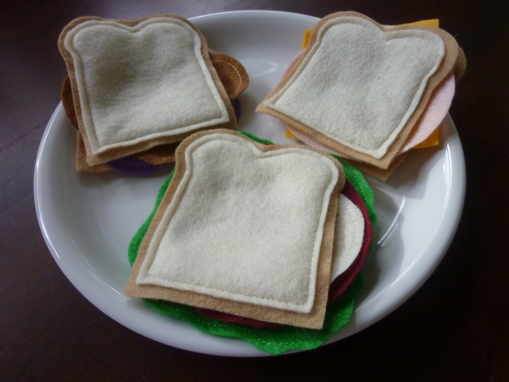Build-a-Sandwich Felt Food by LittlePicklepotamus on Etsy