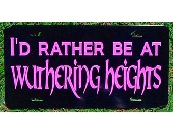 Alice in Wonderland License Plate I would rather be in by eaton