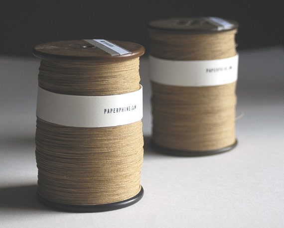 Finest Natural Paper Yarn on a Vintage Bobbin by PaperPhine
