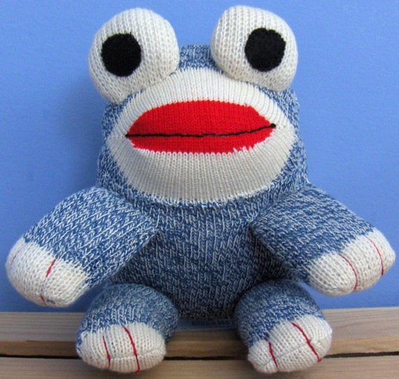 Sock Frog medium by pudgyduck on Etsy