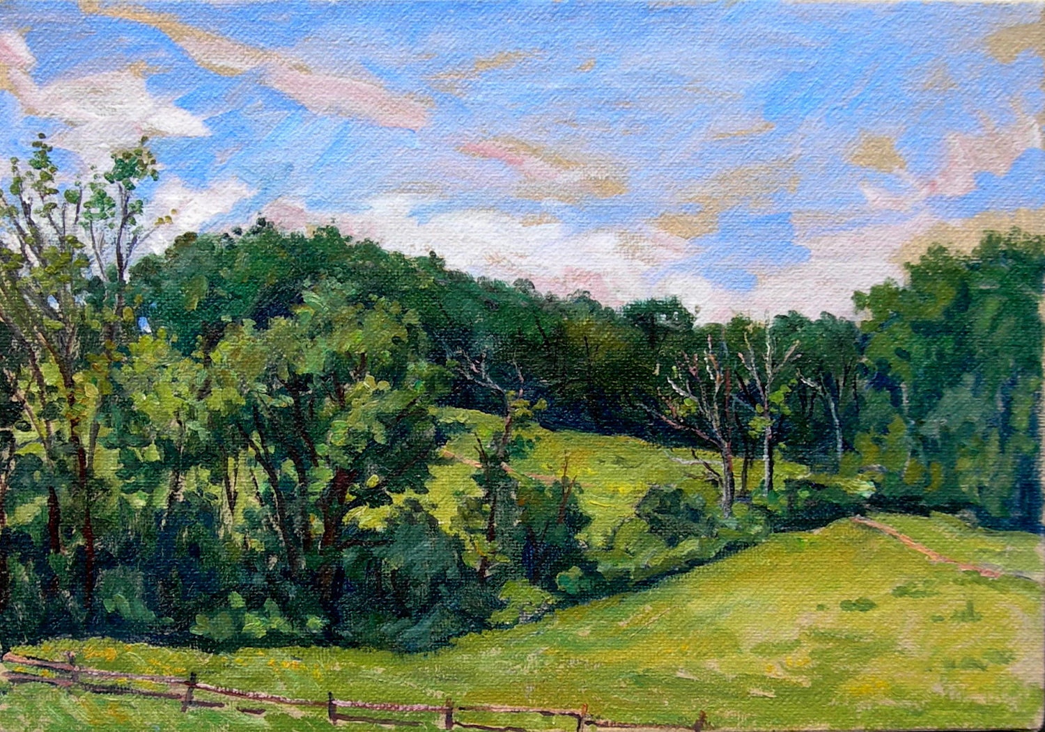 Berkshires Hillside From The Clark. Oil Painting Landscape Berkshires Hillside From The Clark. Oil Painting Landscape