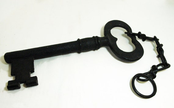 Items similar to Steampunk Home Decor - Giant Cast Iron Key on Etsy