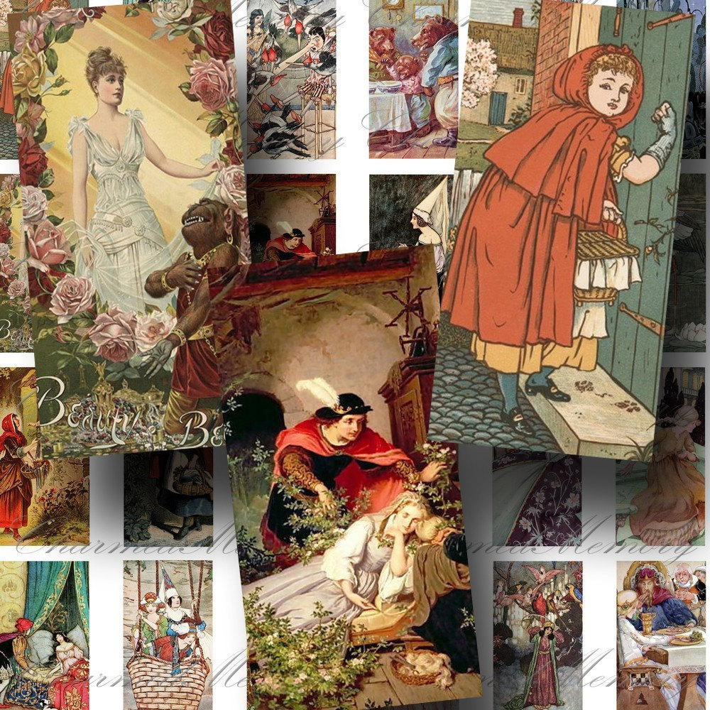 Vintage Fairy Tale Digital Collage Sheet by CharmedMemoryCollage
