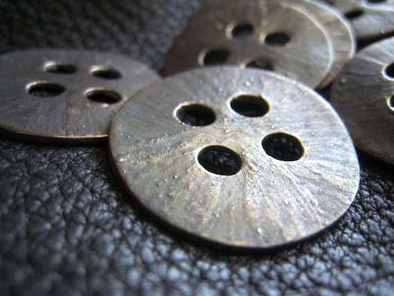 Ancient Days II Large Bronze Button 7 Button Set Patinated