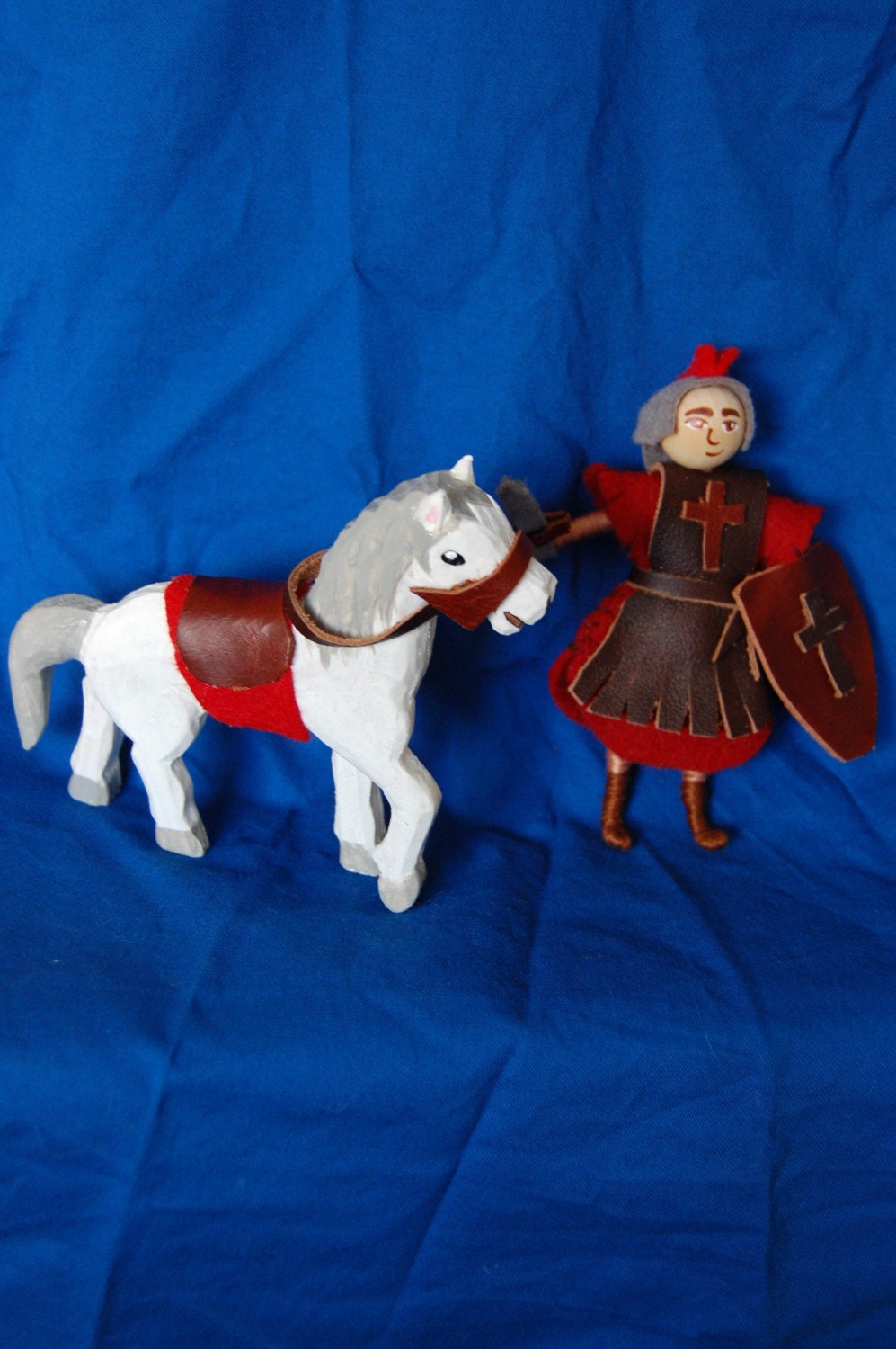 Saint St. George Playset Horse Felt Poseable Action Figure