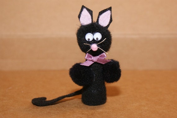 Black Cat Finger Puppet