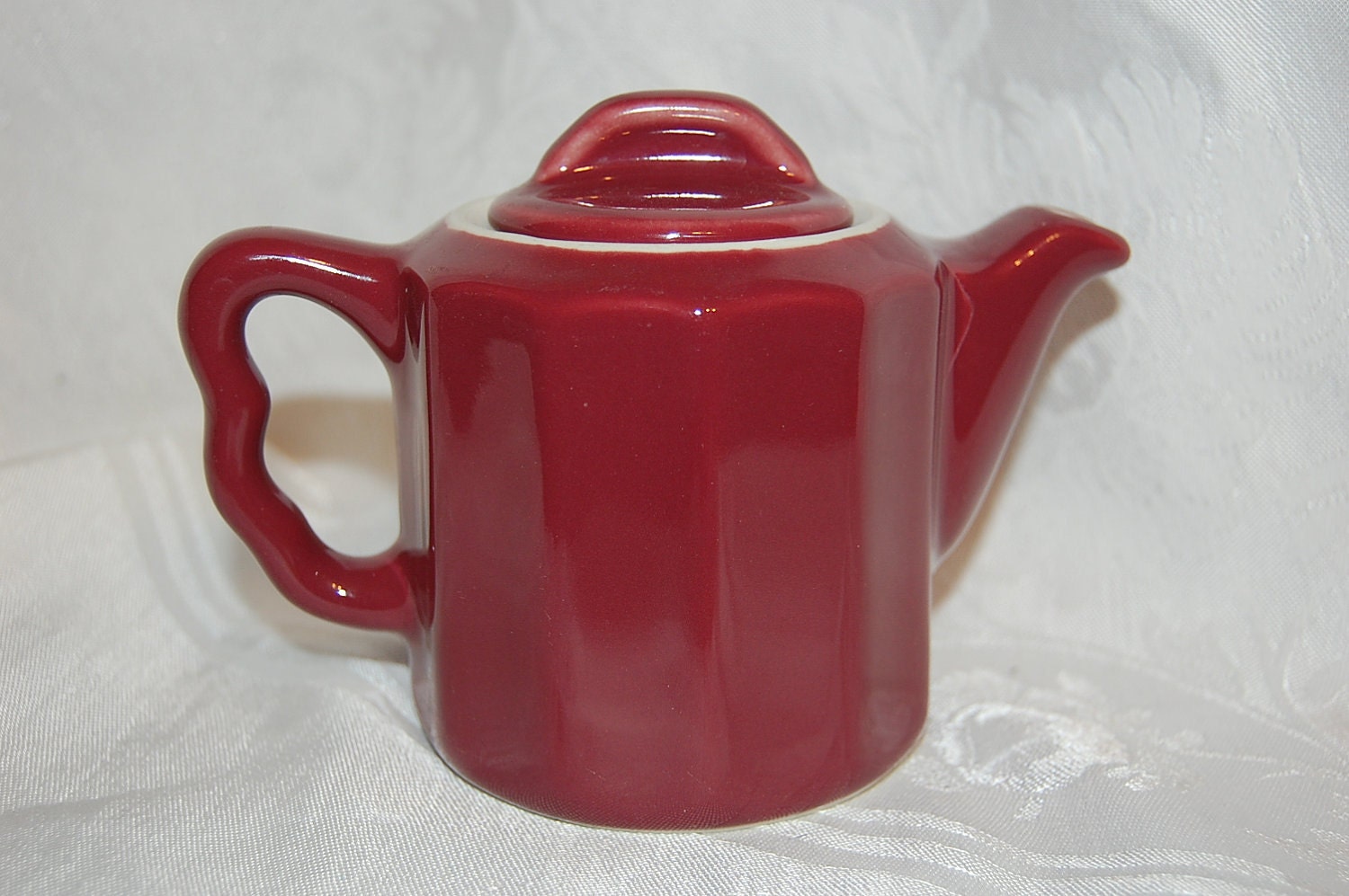 Vintage Cranberry Red Small Teapot Hot Water Holder at The Rose Rooms ...