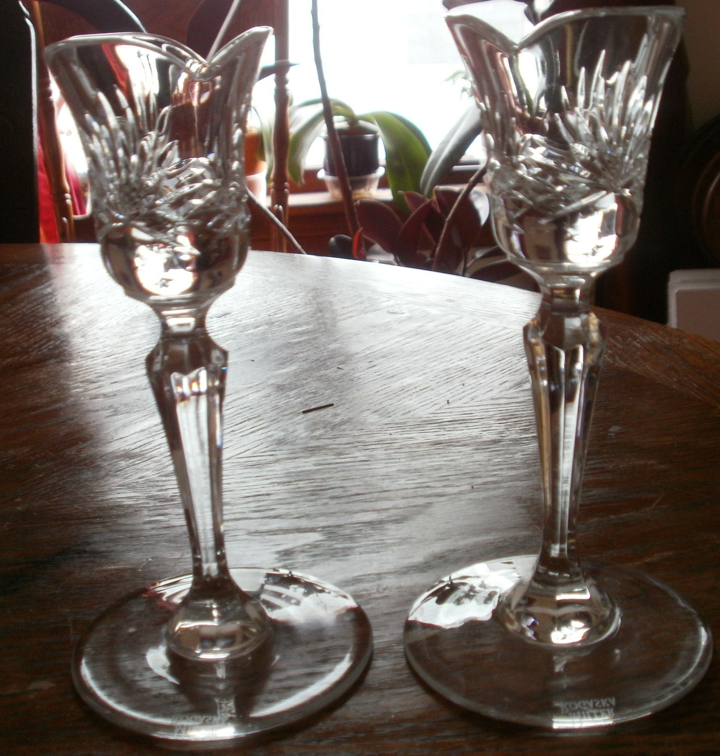 Vintage Miller Rogaska 6 Cut Lead Crystal Candlesticks by Jorisna