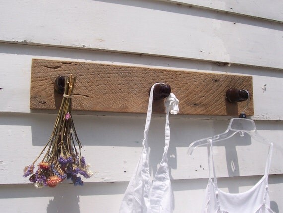 Items similar to Vintage Electrical Insulator Coat Rack on Etsy