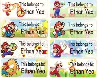 Mario bros labels | Etsy